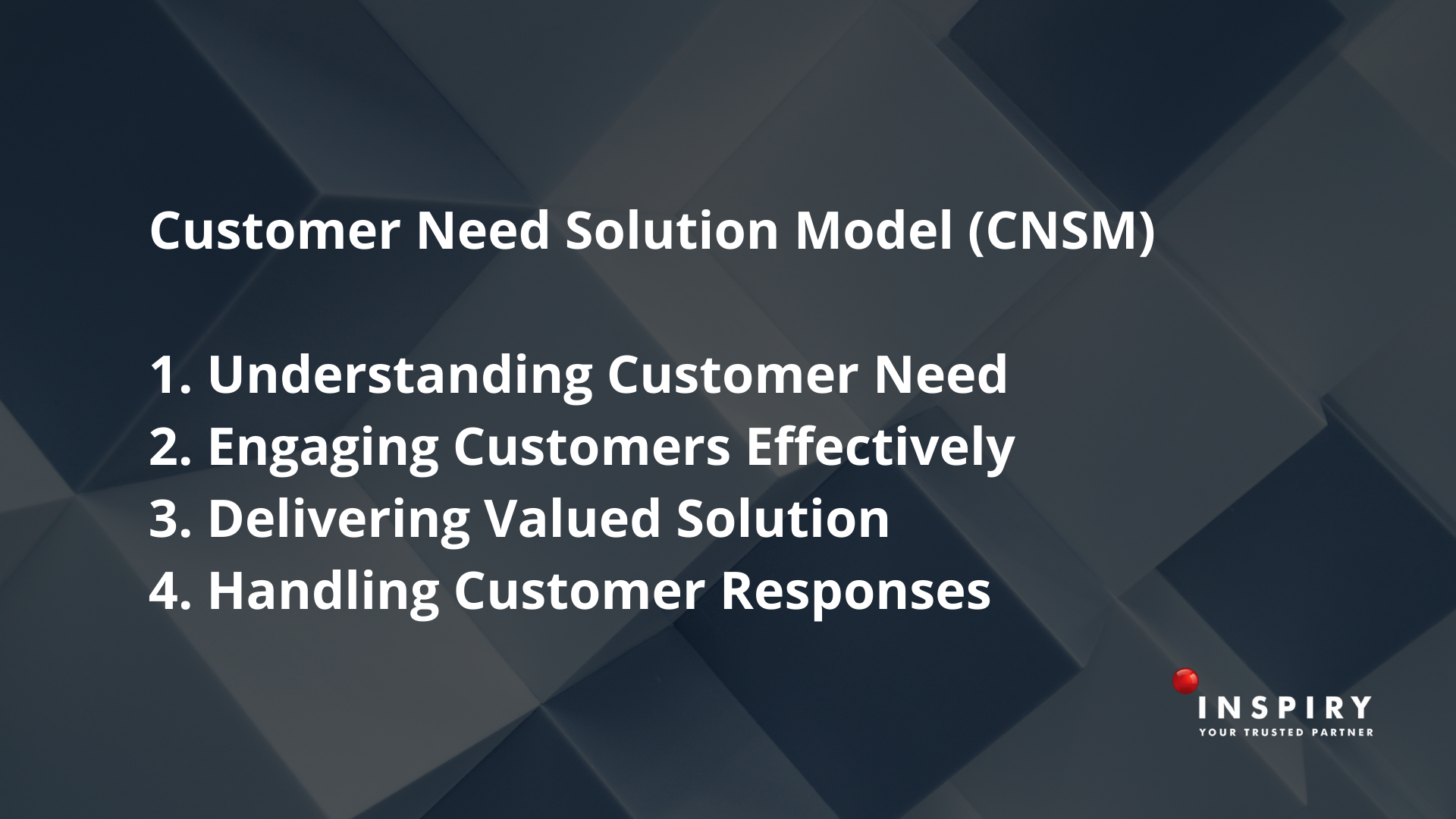 Customer Need Solution Model (CNSM) - Inspiry